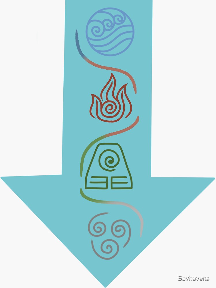 "The Four Elements" Sticker by Savhavens | Redbubble