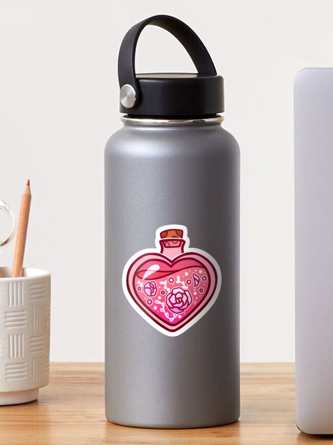 "Rose Love Potion Bottle" Sticker for Sale by heysoleilart | Redbubble