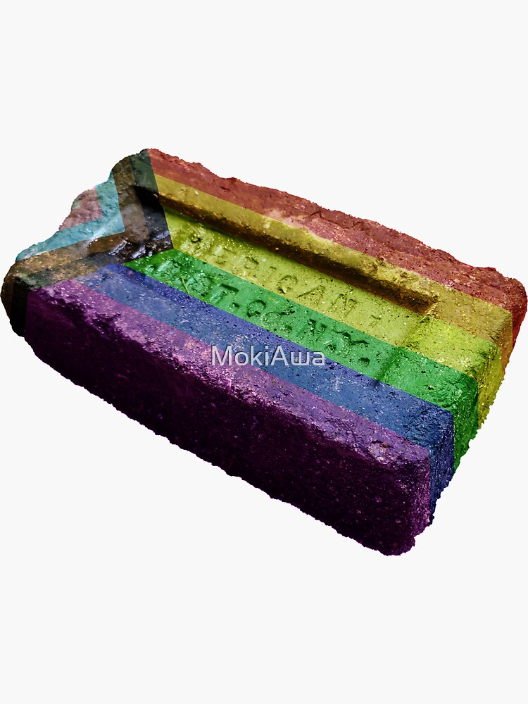 "Pride Brick" Sticker for Sale by MokiAwa | Redbubble