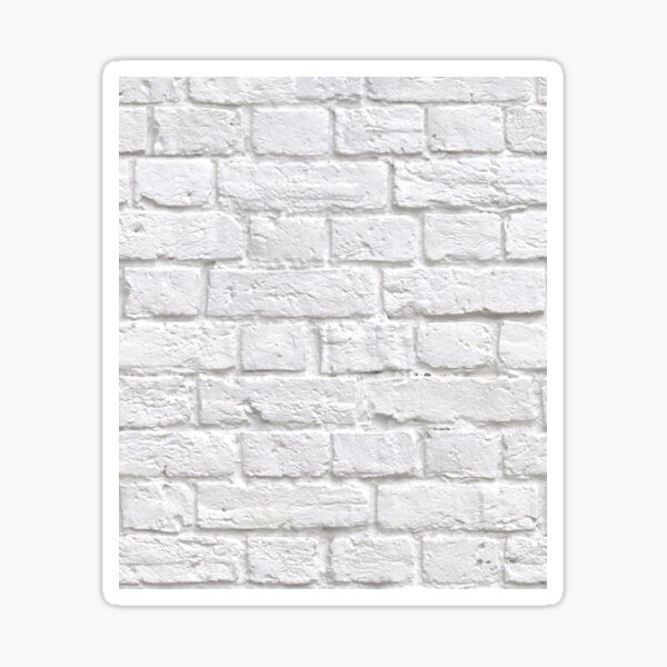 "Simple White Brick Wall" Sticker by volkaneeka | Redbubble
