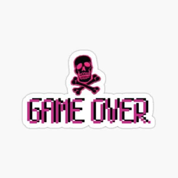 "Game Over Merch" Sticker for Sale by BeaBandzz | Redbubble