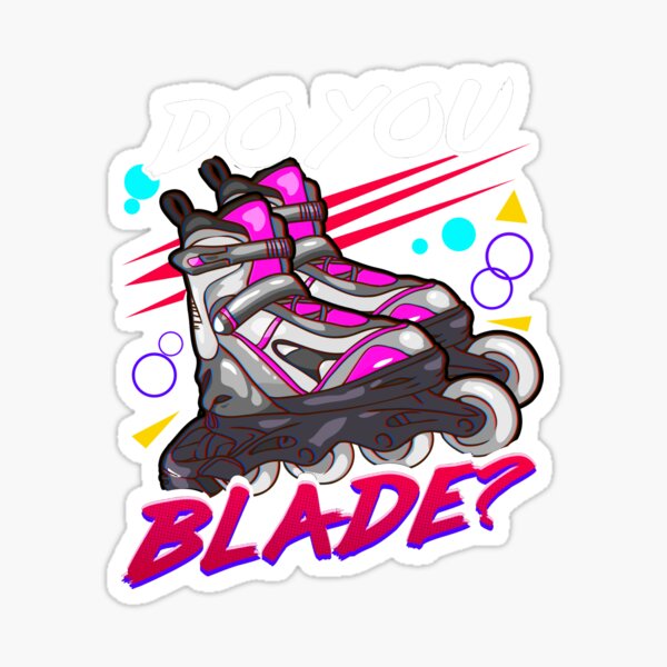 "Inline Skating Lover Rollerblading Skate Blade Fan" Sticker for Sale ...