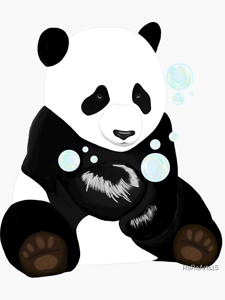 "Panda Bubbles " Sticker by RoRoArts15 | Redbubble