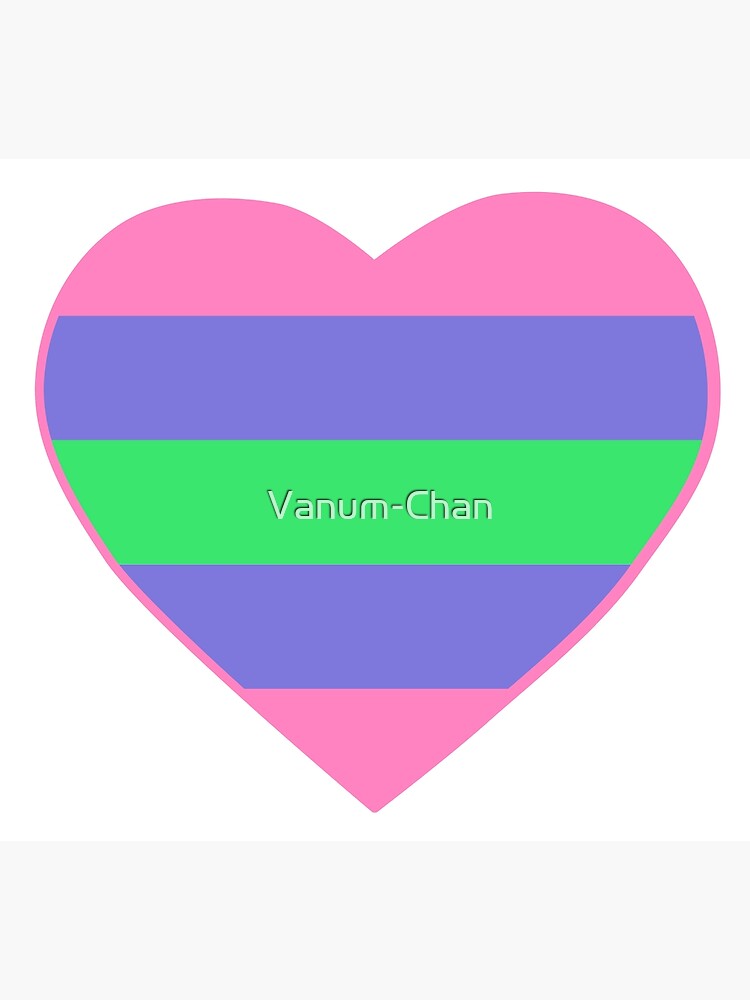 "Pride Flag Heart Trigender" Photographic Print by Vanum-Chan | Redbubble