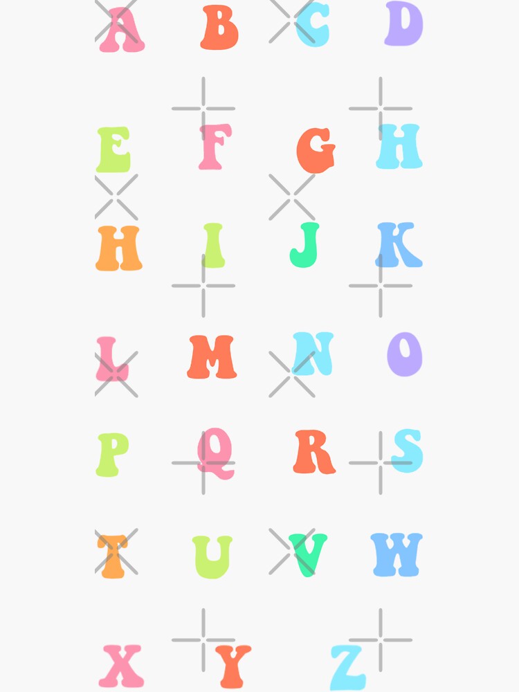 "Alphabet (Vsco style)" Sticker by Daniela-2504 | Redbubble
