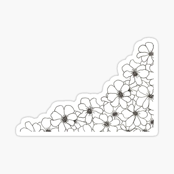 "Flower Corner " Sticker for Sale by lillfer | Redbubble