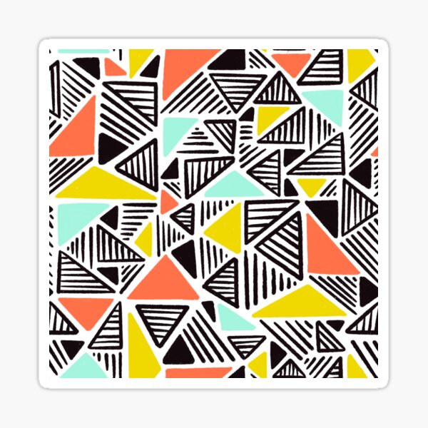 "Bold and blocky diagonals" Sticker for Sale by inkblotcreative | Redbubble