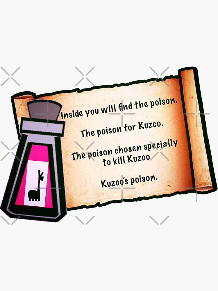 "Kuzco's Poison" Sticker by mcamore | Redbubble