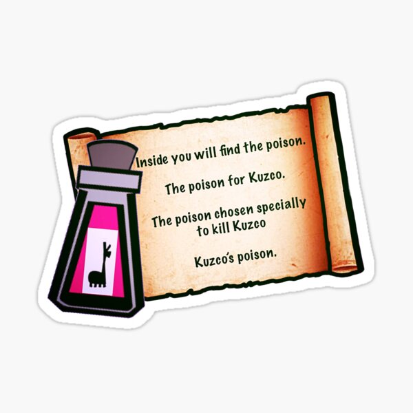 "Kuzco's Poison" Sticker by mcamore | Redbubble