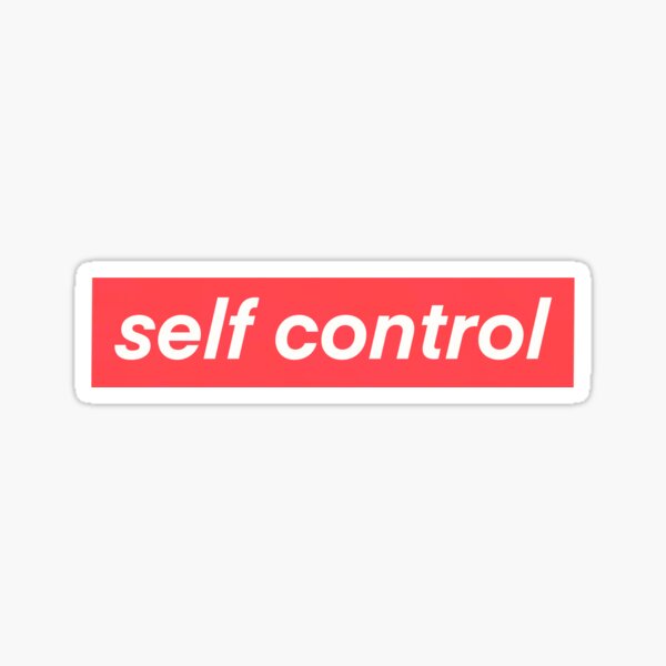 "self control" Sticker for Sale by stickerlocker | Redbubble