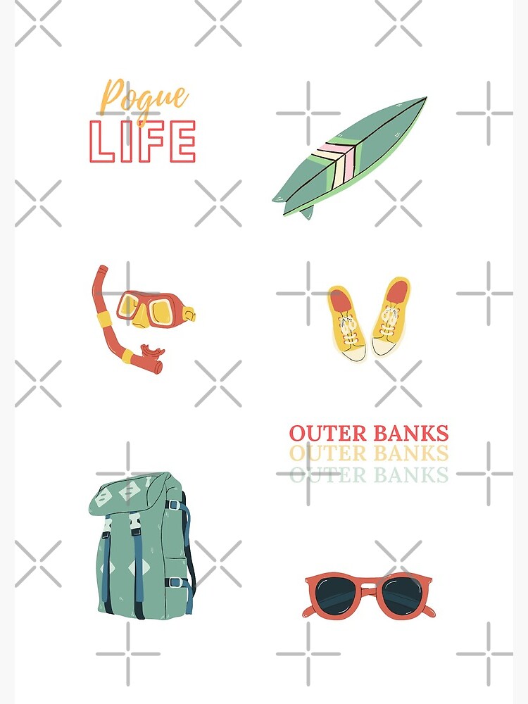 "Outer banks Netflix Sticker pack " Spiral Notebook by francescavillap ...