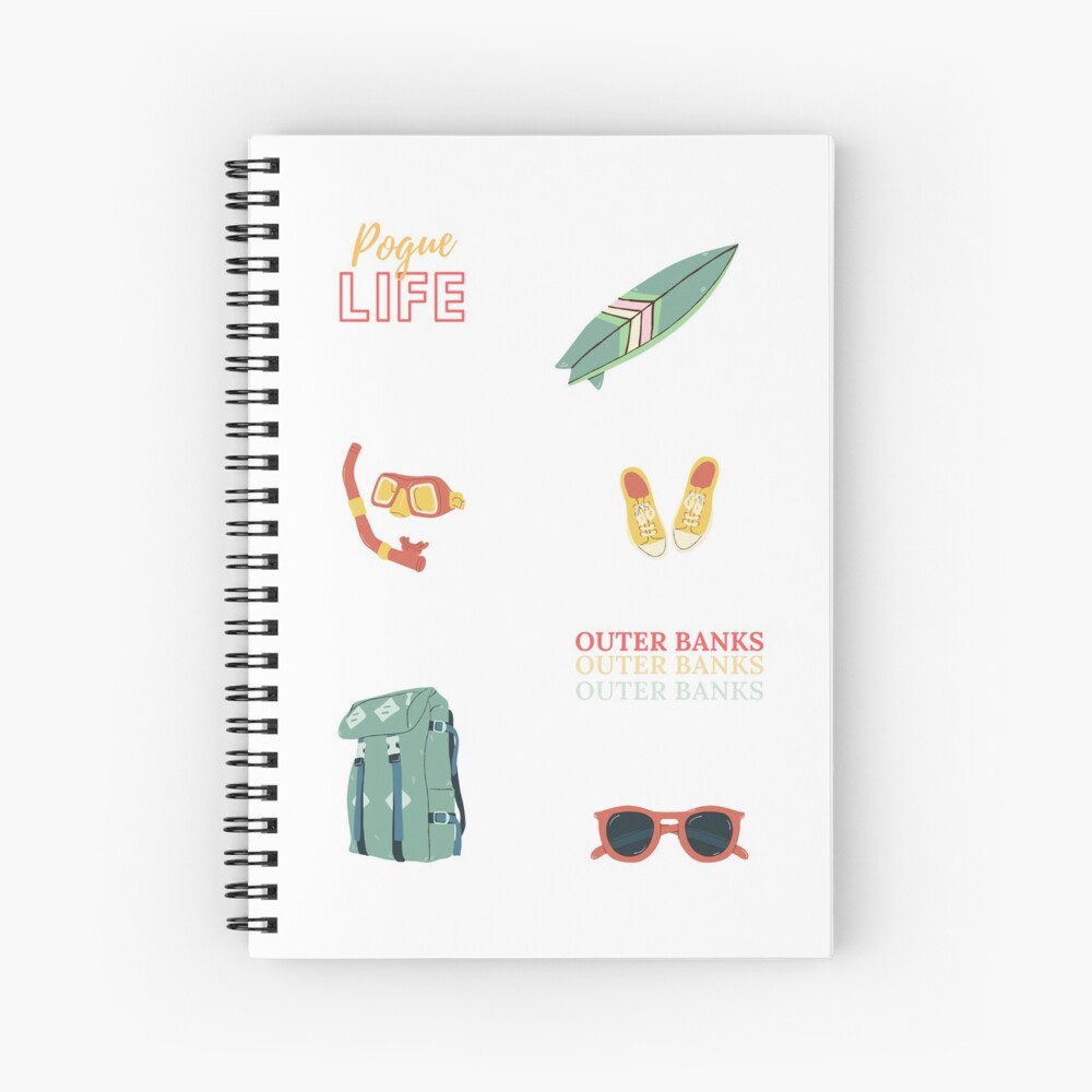 "Outer banks Netflix Sticker pack " Spiral Notebook by francescavillap ...