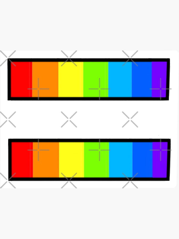 "lgbtq equal sign" Sticker for Sale by weirdcheekss | Redbubble