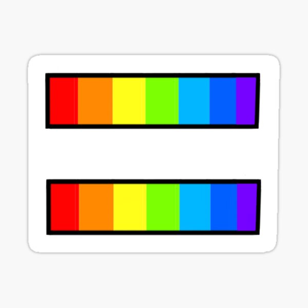 "lgbtq equal sign" Sticker for Sale by weirdcheekss | Redbubble