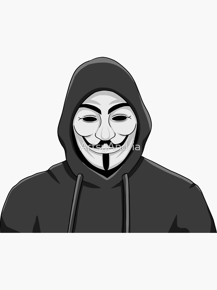 "Anonymous" Sticker for Sale by ArtsyAndria | Redbubble