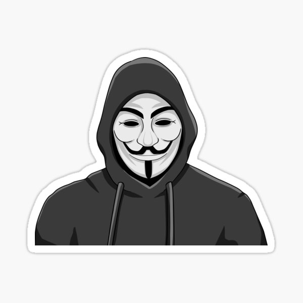 "Anonymous" Sticker for Sale by ArtsyAndria | Redbubble
