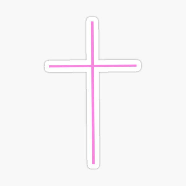 "Pink cross" Sticker for Sale by RGfam | Redbubble