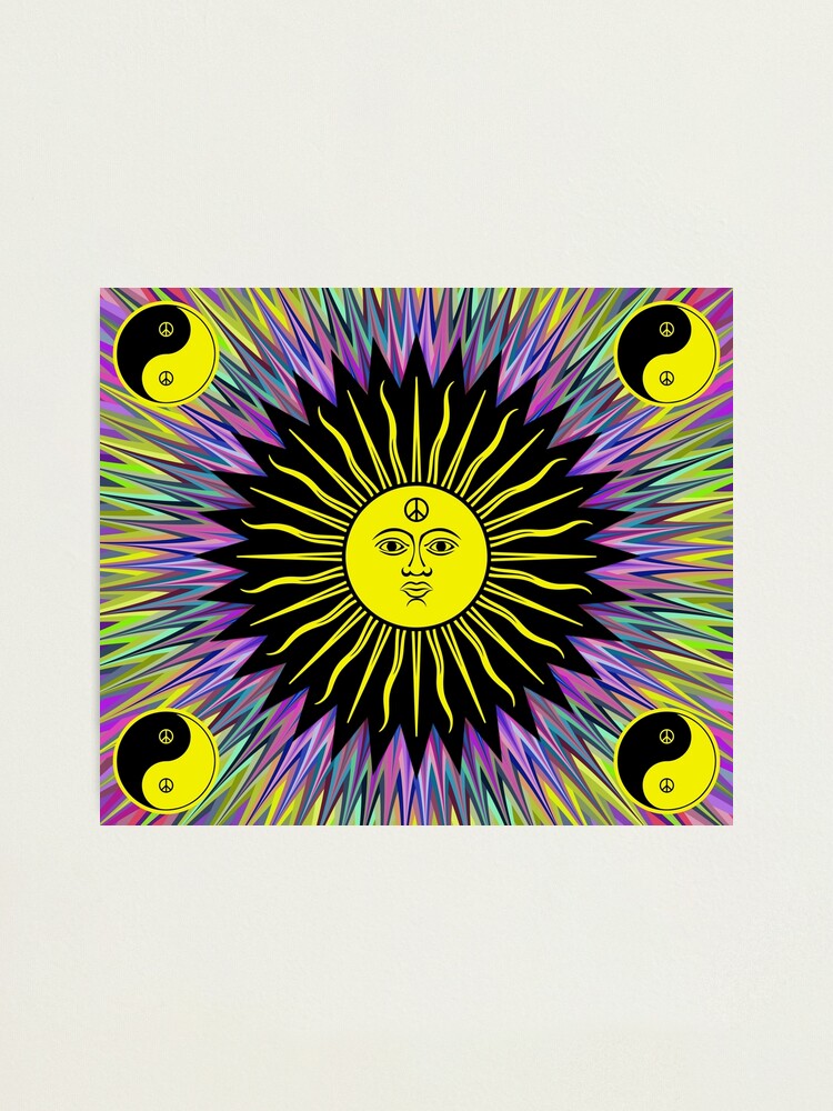 "Psychedelic Hippie Sun / Bohemian Zen Hippie Festival " Photographic ...