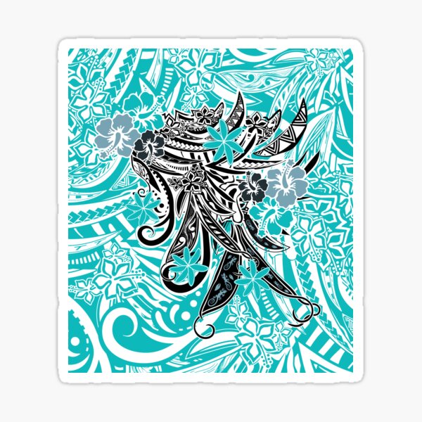 "Hawaiian - Samoan - Polynesian Tribal Tiare Print" Sticker for Sale by ...