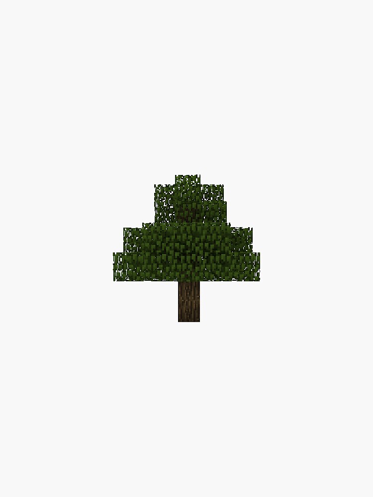 Pegatina «Árbol de Minecraft (textura clásica)» de D-a-n | Redbubble