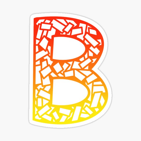 "Letter B Sticker" Sticker by mageebailey | Redbubble