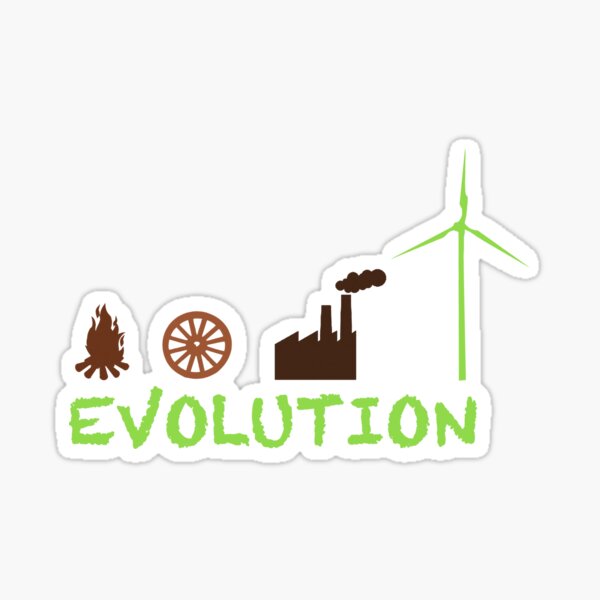 "Evolution!" Sticker by HanaSicilia | Redbubble