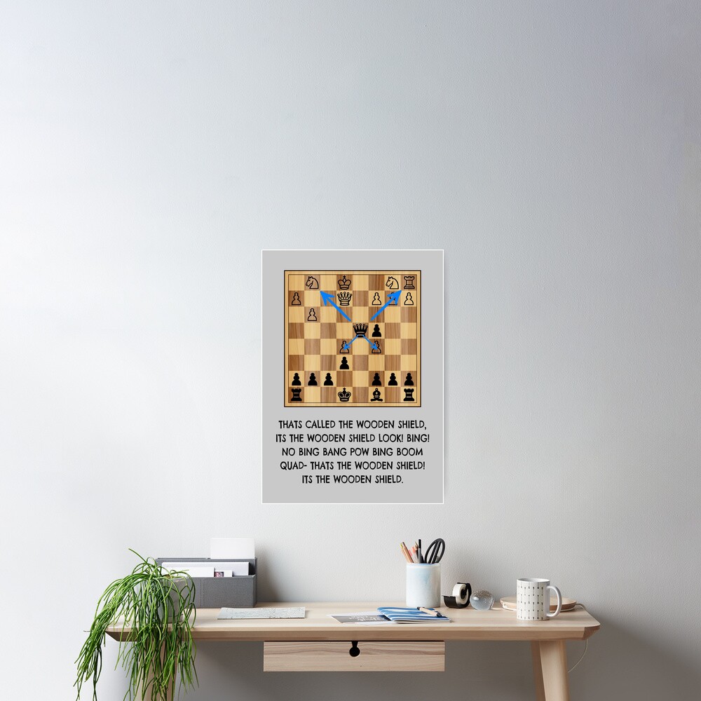 "xQc Wooden Shield Chess Meme" Poster for Sale by PH-Design | Redbubble