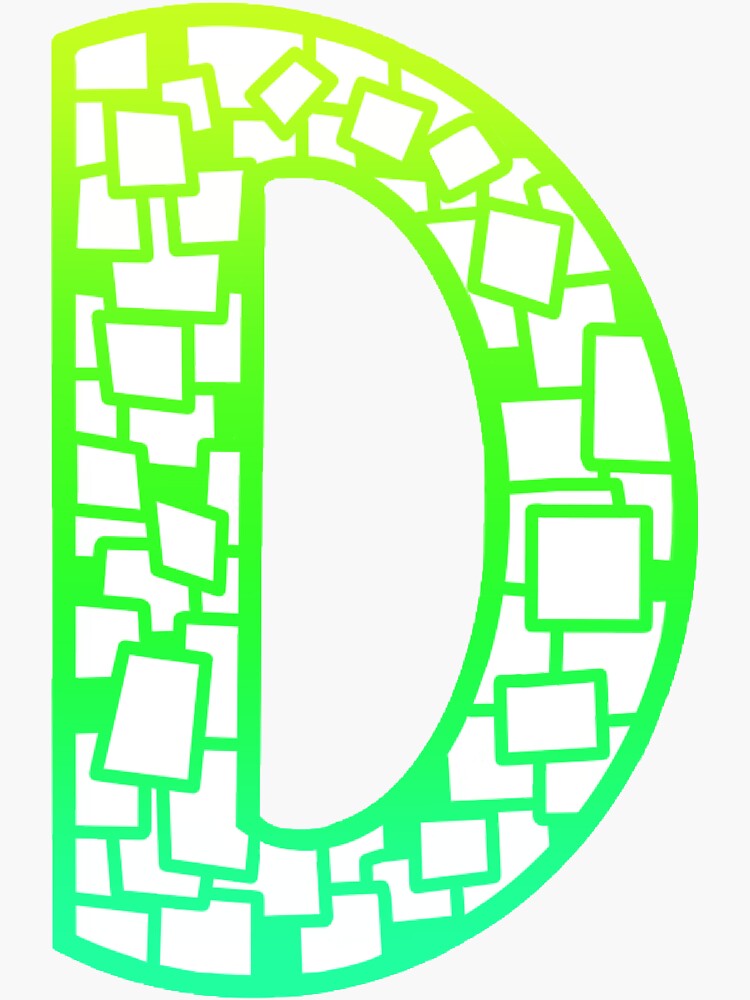 "Letter D Sticker" Sticker for Sale by mageebailey | Redbubble