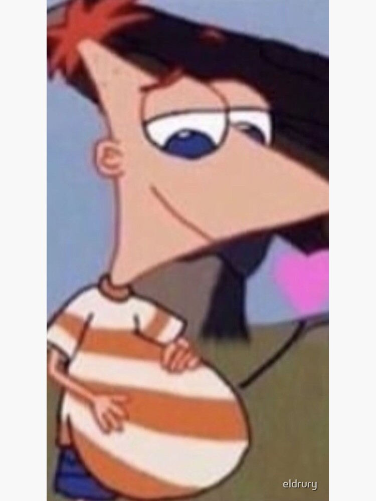 "Pregnant Phineas" Sticker for Sale by eldrury | Redbubble