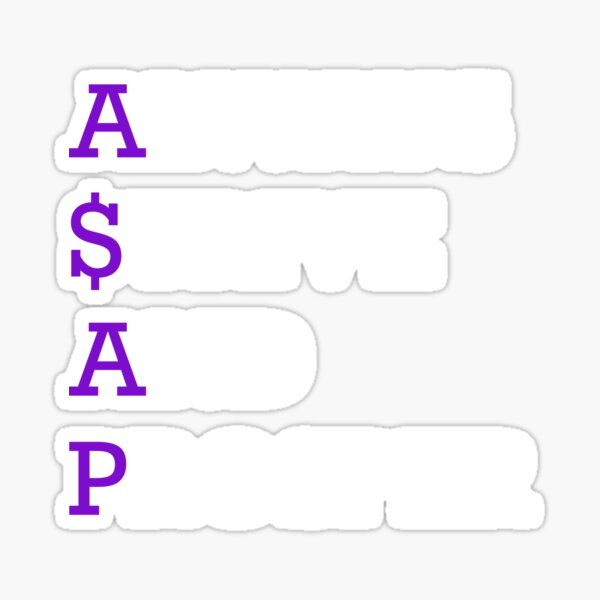 "A$AP " Sticker by FlawdaMane | Redbubble