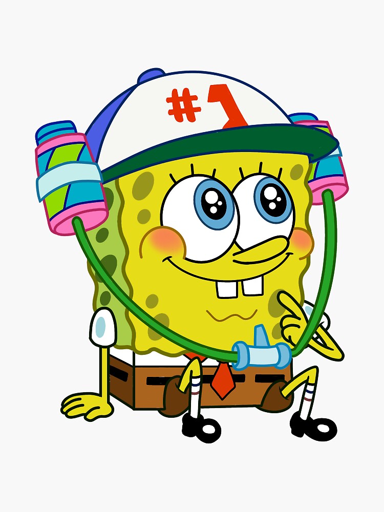 "Pretty Girl Spongebob" Sticker for Sale by orchidstickers | Redbubble