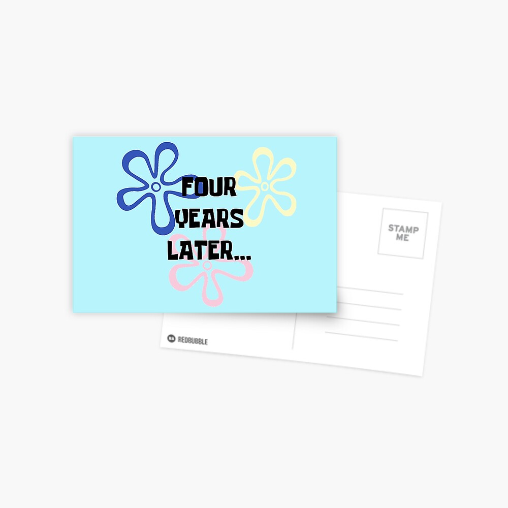 "Four Years Later Spongebob Graduation" Sticker for Sale by ...