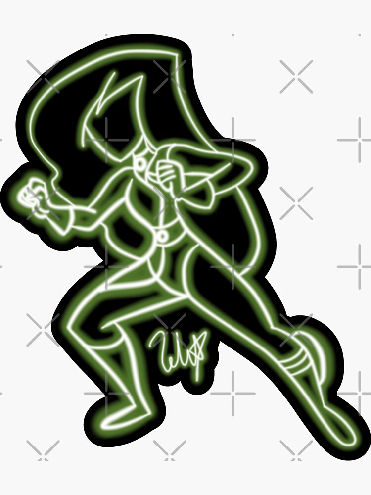 "Bad Ass Neon Shego" Sticker for Sale by StellaLace | Redbubble