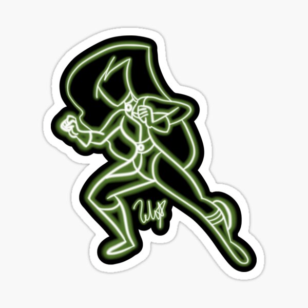 "Bad Ass Neon Shego" Sticker for Sale by StellaLace | Redbubble