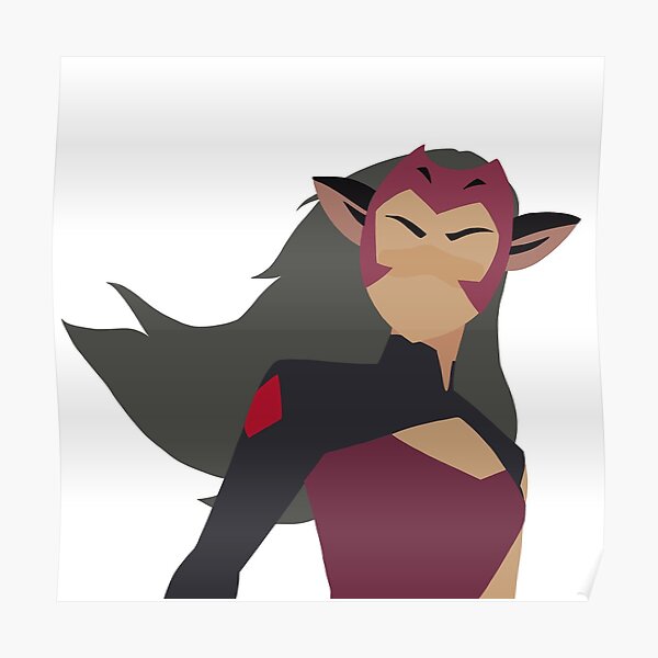 "Catra Outline She-Ra" Poster by merlynnedesign | Redbubble