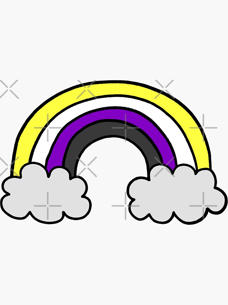"Non-Binary Rainbow" Sticker by pickflours | Redbubble