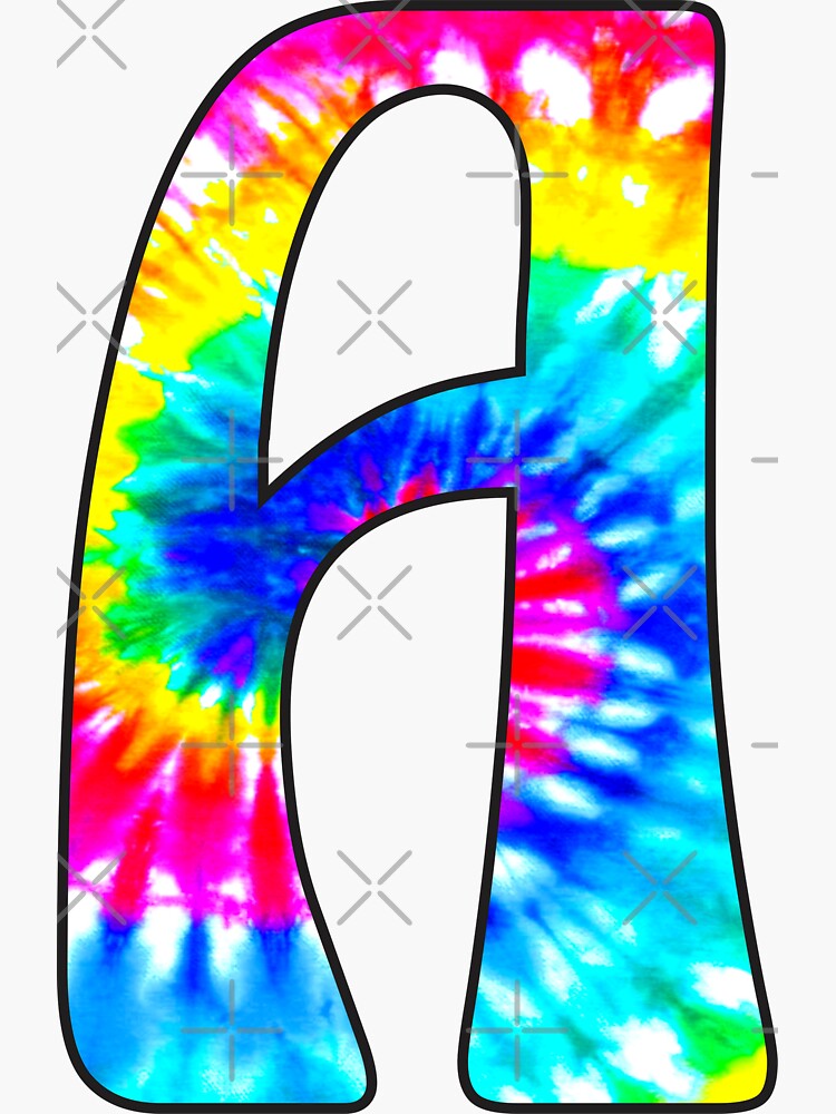 " Tie dye letter a" Sticker by Tetete | Redbubble
