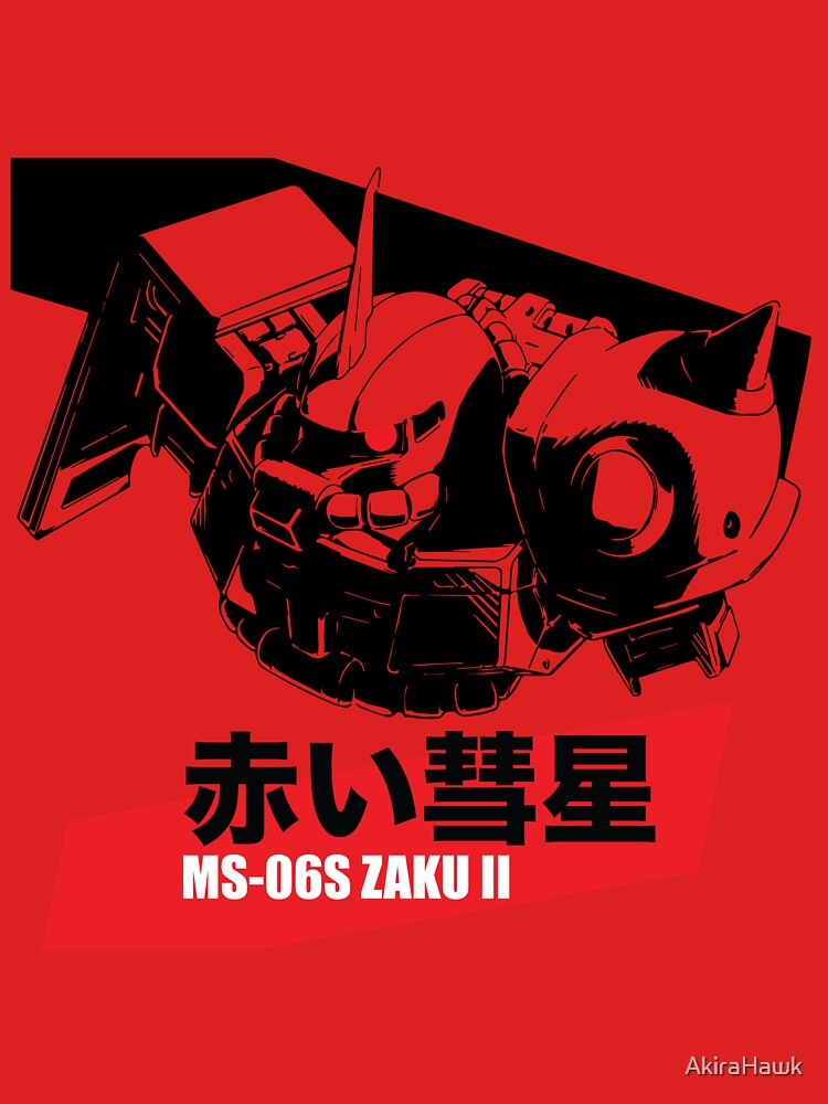 "Char Red Comet Zaku" T-shirt for Sale by AkiraHawk | Redbubble | red ...