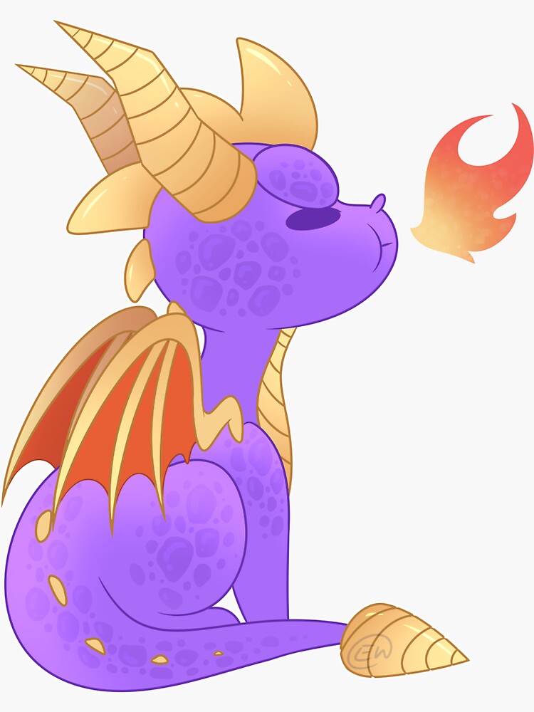 "Spyro The Dragon" Sticker for Sale by ErkyHero23 | Redbubble