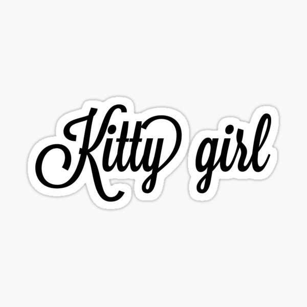 "Kitty girl" Sticker by FaCurls | Redbubble