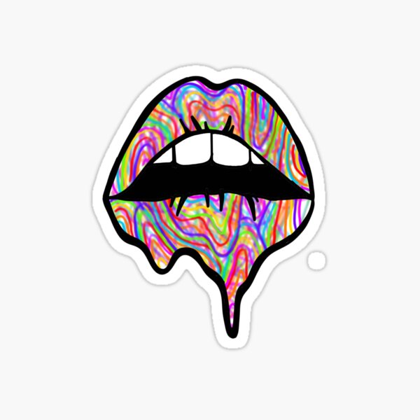 "Drippy Lips" Sticker for Sale by WrennieThePooh | Redbubble