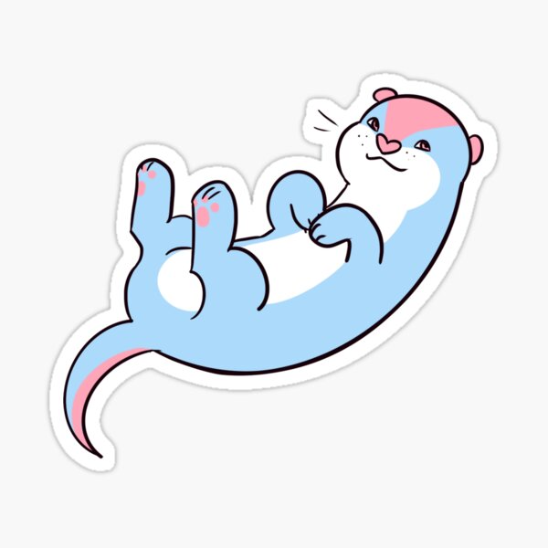 "Otter Pride 1" Sticker for Sale by Twig-dot- | Redbubble