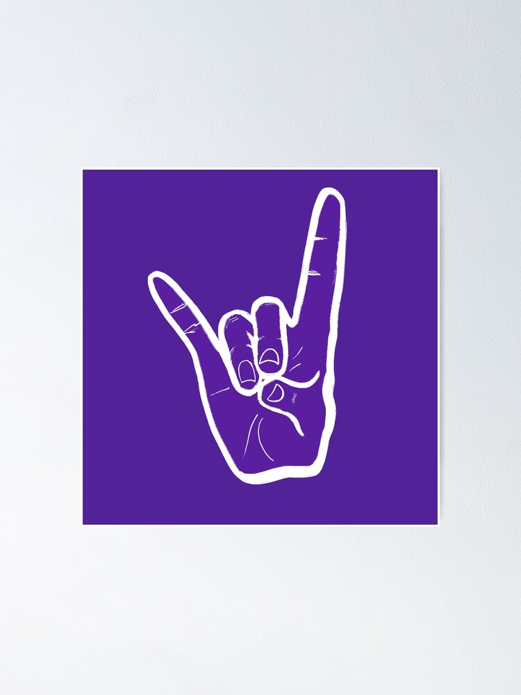 "lopes up hand symbol" Poster for Sale by gsaholt3 | Redbubble