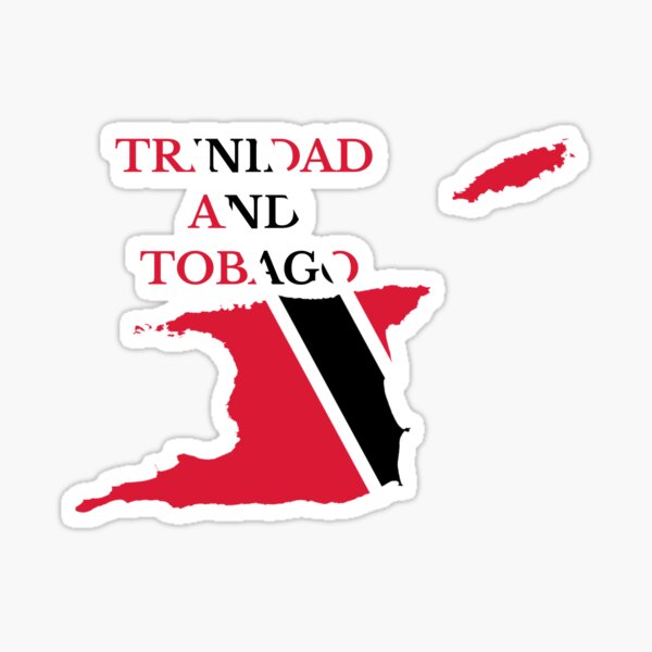 Trinidad And Tobago Flag Map Sticker For Sale By Marosharaf Redbubble