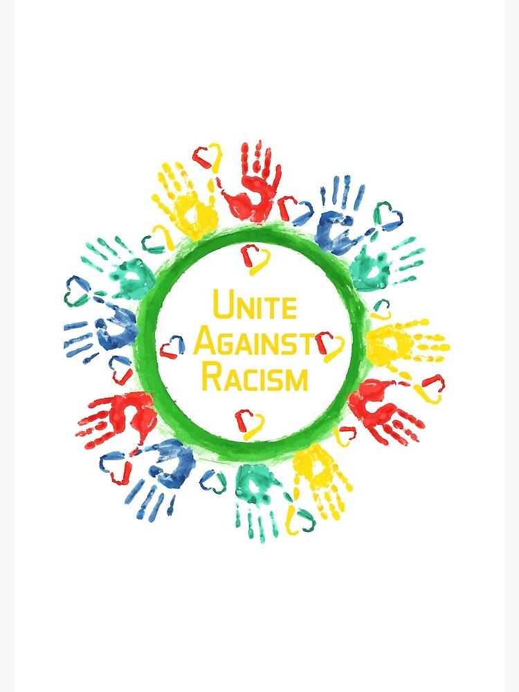 "Anti Racism Slogan | Unite Against Racism" Spiral Notebook for Sale by ...