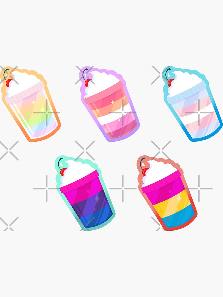 "MilkShake Pride " Sticker by SgtPanda | Redbubble
