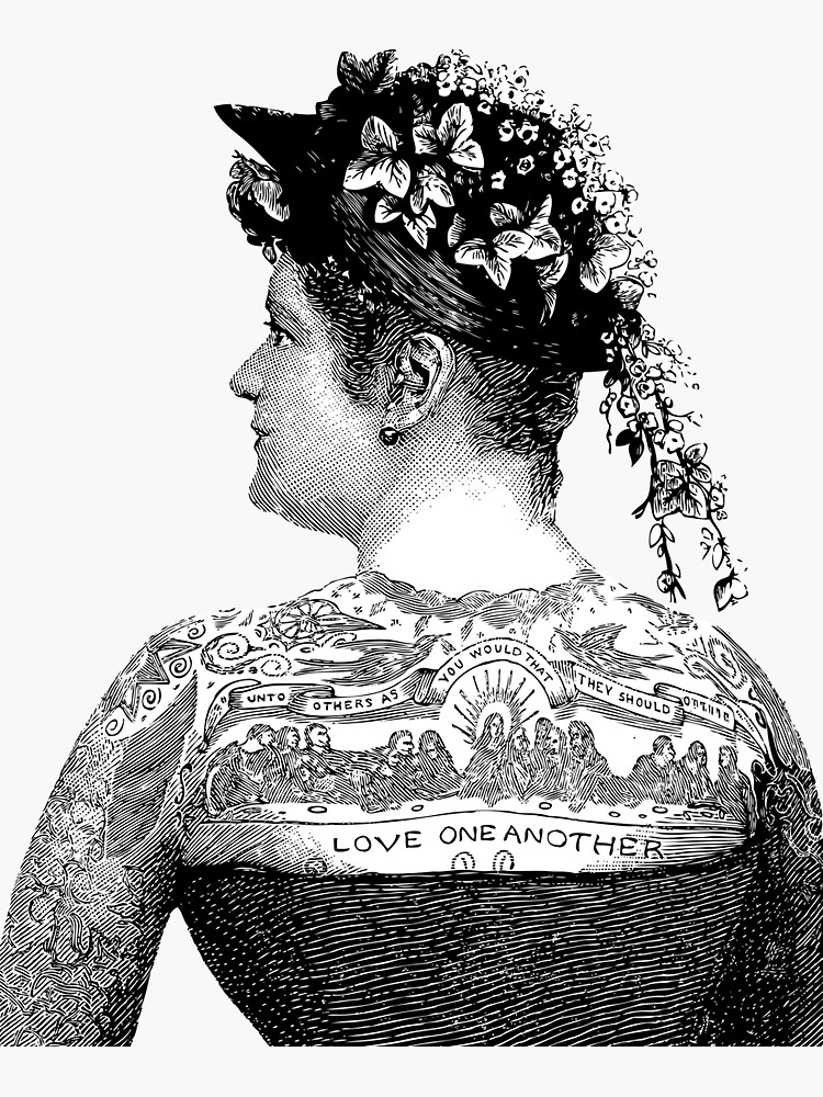 "Tattooed Victorian Woman | Victorian Tattoos | Vintage Tattoos ...