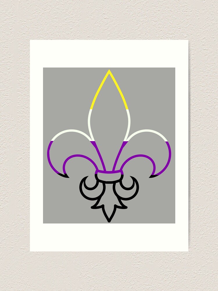 "Scout lily (nonbinary pride flag outline) ver1" Art Print for Sale by ...