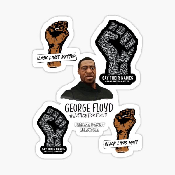 "George Floyd (BLM) in packs" Sticker by SH-aestheticart | Redbubble