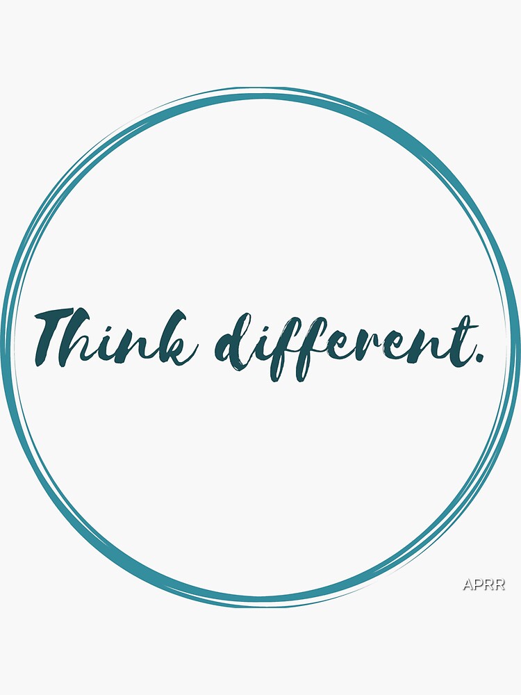 "Think different" Sticker for Sale by APRR | Redbubble